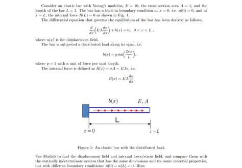Consider An Elastic Bar With Youngs Modulus E 10