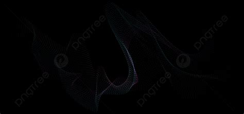Abstract Wavy Structure With Millions Of Glowing Particles Blue Purple And Black Background With