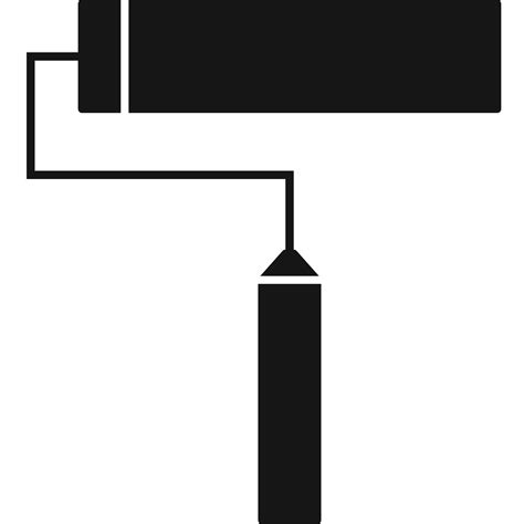 Roller Brush Icon Filled Style PNG
