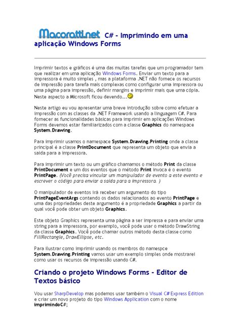 c imprimindo em uma aplicação windows forms pdf c sharp