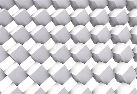3d White Cubes In Perspective To Digital Illustration Stock Illustration Illustration Of
