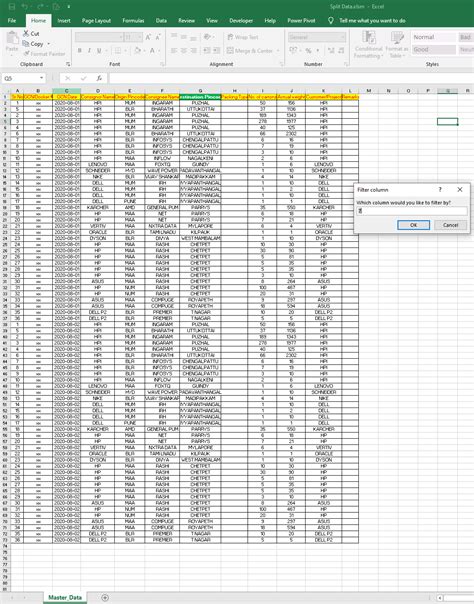 Excel Split Data Into Multiple Sheets Based On Column Stack Overflow