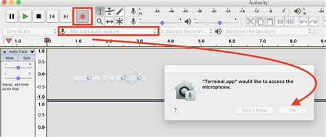 Fix Audacity MacOS Catalina Recording