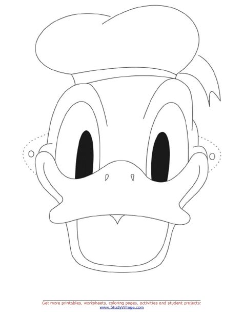 Donald Duck Face Coloring Page Download Printable Pdf Templateroller