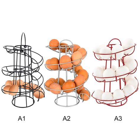 Multi Functional Black Egg Frame Spiral Egg Basket Vicedeal