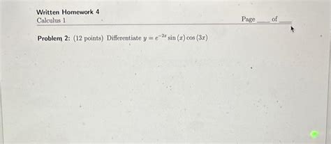 Solved Problem 2 12 Points Differentiate