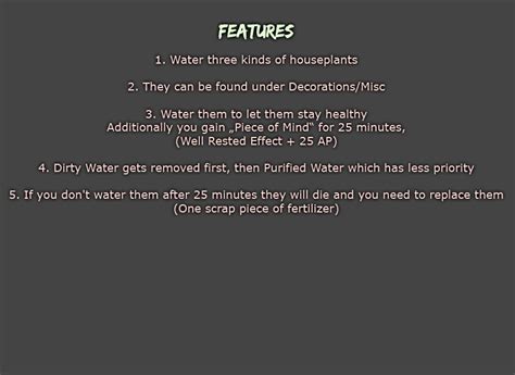 Houseplant Simulator Water Your Plants At Fallout 4 Nexus Mods And