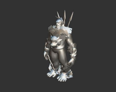 3d Model Mutant Orc Assassin Vr Ar Low Poly Cgtrader
