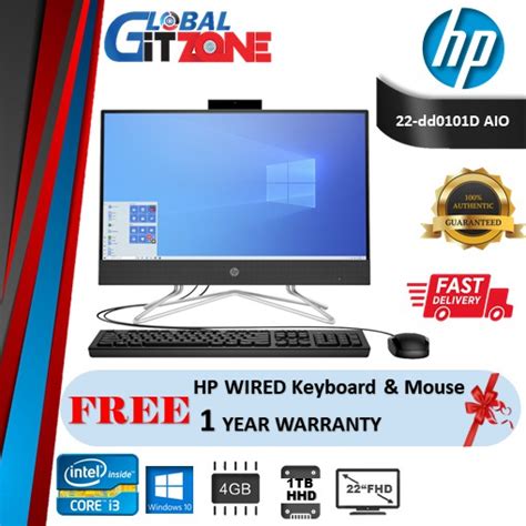 Hp Dd D Fhd All In One Desktop Pc Jet Black I U Gb Tb Intel W
