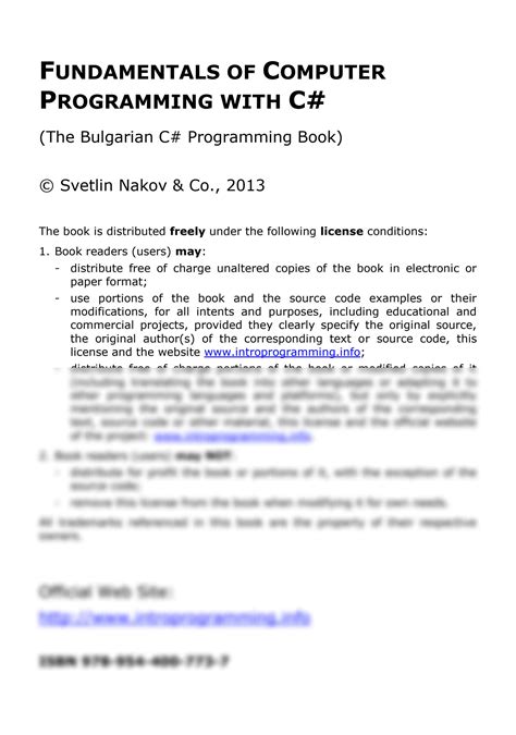 Solution Fundamentals Of Computer Programming With Csharp Nakov Ebook