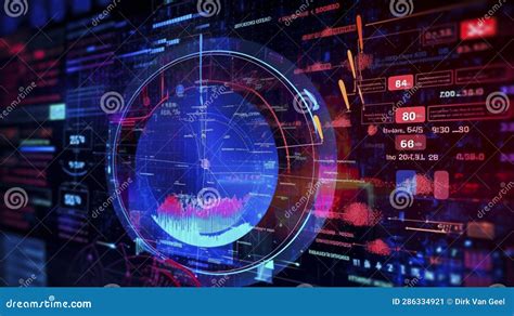 ai generated abstract futuristic infographic with visual data
