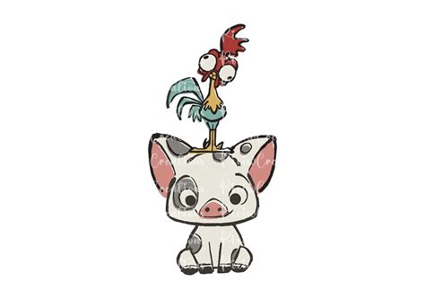 Retro Pua And Heihei Moana Png Moana Png Pua And Heihei Png Pua Png