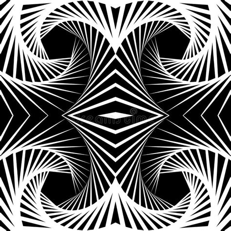 Abstract Mirrored Vortex Background Pattern Spirally Monochrom Stock Vector Illustration Of