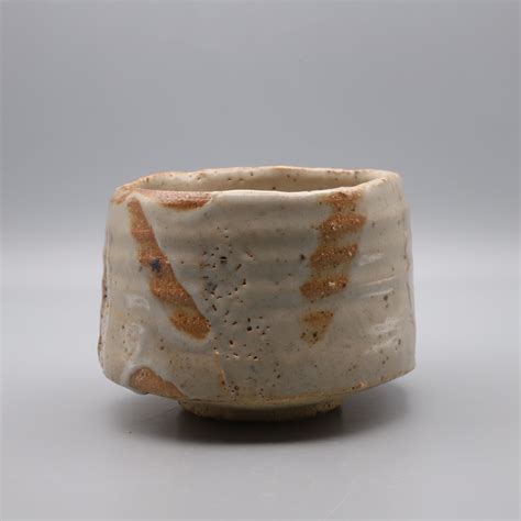 旭 守男 浅黄志野 茶碗 Morio Asahi Usuki Pale Yellow Shino Teabowl 茶碗・ぐい吞