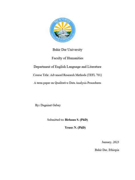 Qualitative Data Analysis Pdf Methodology Qualitative Research