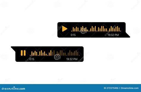 Voice Message Audio Chat Ui Ux Interface Vector Messenger Voice