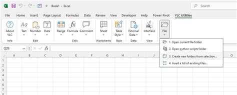 从excel的选定实用程序中创建新文件夹