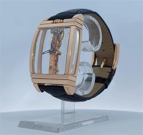 Corum Golden Bridge Model 18kt Rose Gold Linear Movement Hand