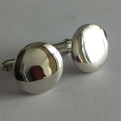 Classy Plain Silver Cufflinks