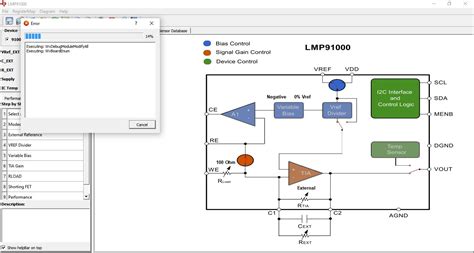 Lmp91000evm Error When Running Sensor Afe For Lmp910000 Software Sensors Forum Sensors