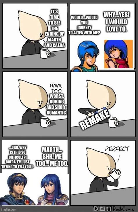 Marth And Caeda Ending Fe1 Vs Fe11 Rshitpostemblem