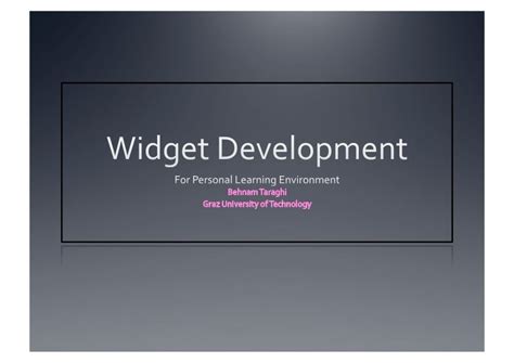 Mvc Pattern For Widgets