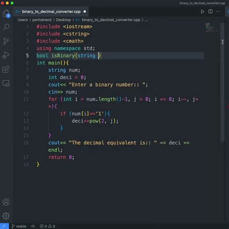 Convert Binary Number Into Decimal Number Using C Program Youtube