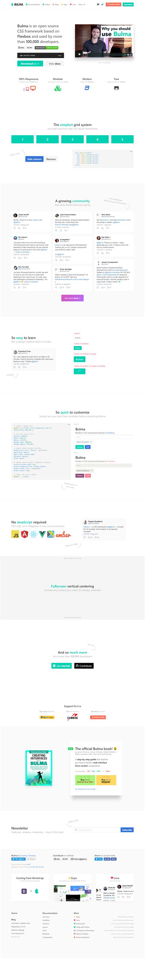 Bulma Is An Open Source Css Framework Based On Flexbox And Used By More
