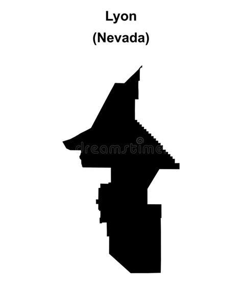 Lyon Outline Map Stock Vector Illustration Of Tourism 361727761