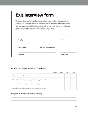 Fillable Online How To Answer Exit Interview Questions With Sample