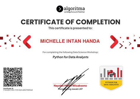 Certificate Verification Algoritma Data Science School