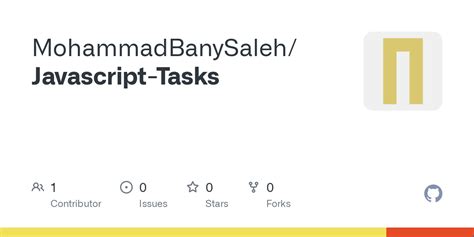 Github Mohammadbanysalehjavascript Tasks