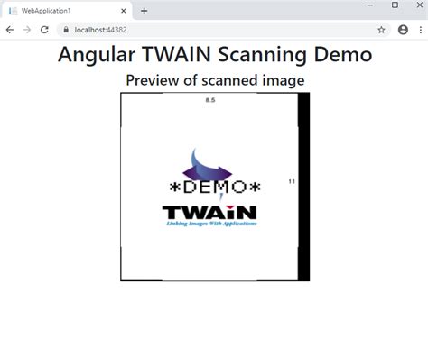 Acquire Images From TWAIN Scanner In ASP NET Core Application With Angular