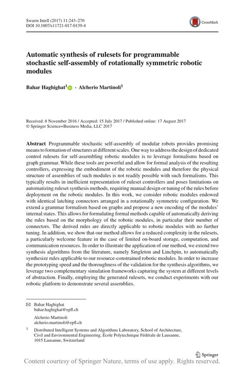 Automatic Synthesis Of Rulesets For Programmable Stochastic Self