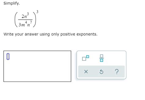 Solved Simplify 3m N Write Your Answer Using Only Positive