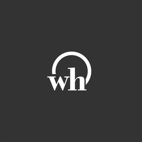 Wh Initial Monogram Logo With Creative Circle Line Design 18865084