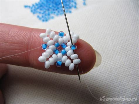 Браслет из бисера «Снежная королева Pearl Bag Twist Pattern Bead Work