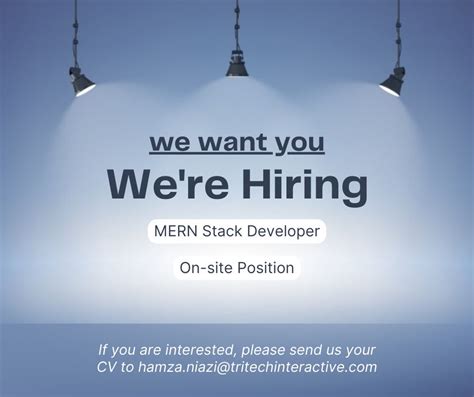 Tritech Interactive On Linkedin Hiring Mernstack Webdevelopment Jobopportunity