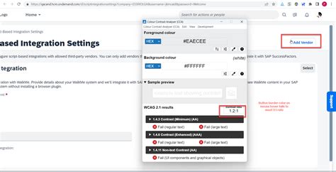 SAP Button On Mouse Hover Button Border Fails To Meet Color Contrast Ratio Of Issue