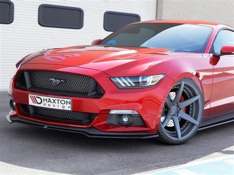 Ford Mustang Mk6 2014 17 Front Splitter V1 Maxton Design Tuning