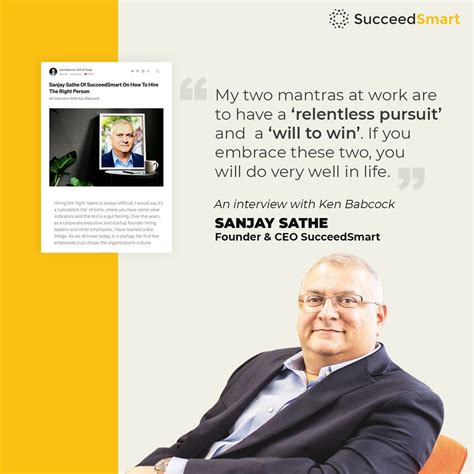 Sanjay Sathe No Linkedin Succeedsmart Success Diversity