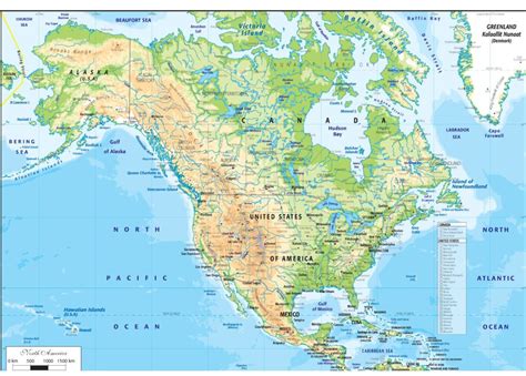 Physical Map Of North America Terrain Guide