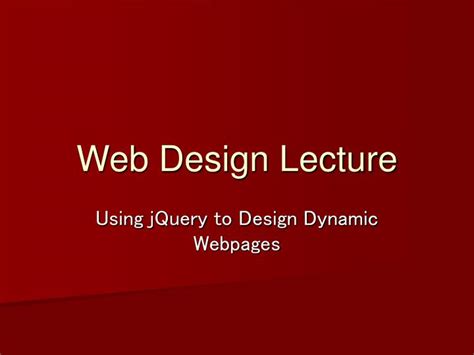 ppt web design lecture powerpoint presentation free download id 762123