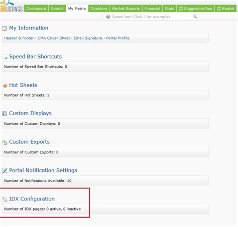 Matrix Broker Idx Configuration