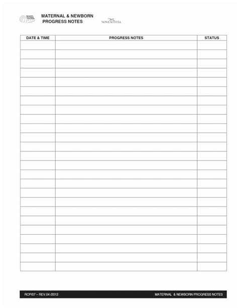 Progress Notes Template Peterainsworth