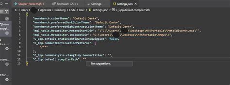 Mql5 Vs Code Autocomplete With Mql 5 Stack Overflow