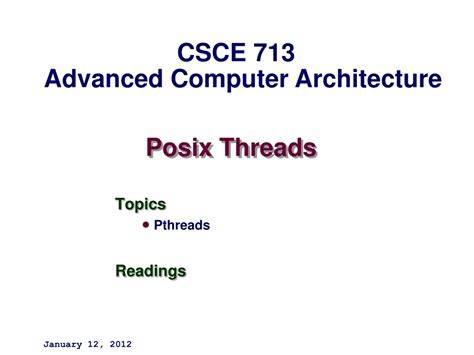 Ppt Posix Threads Powerpoint Presentation Free Download Id9572883