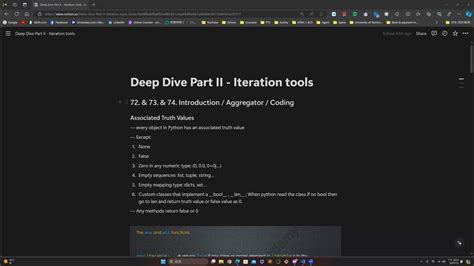 第二屆【python Deep Dive 2】week 12 Project 3 And Iteration Tools（上） Youtube