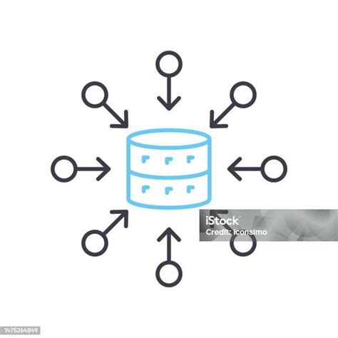 Aggregate Line Icon Outline Symbol Vector Illustration Concept Sign
