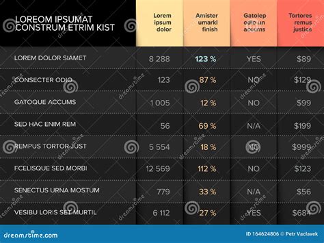 Multipurpose Table Layout Template Empty Clean Version Vector